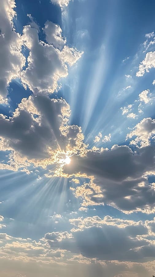 Sunlight Streams through a Break in the Clouds, Illuminating the Soft ...