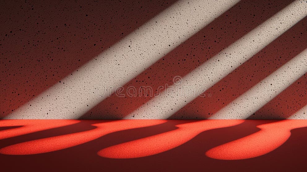 Sunlight Streams through a Concrete Wall, Casting a Warm Glow on the ...