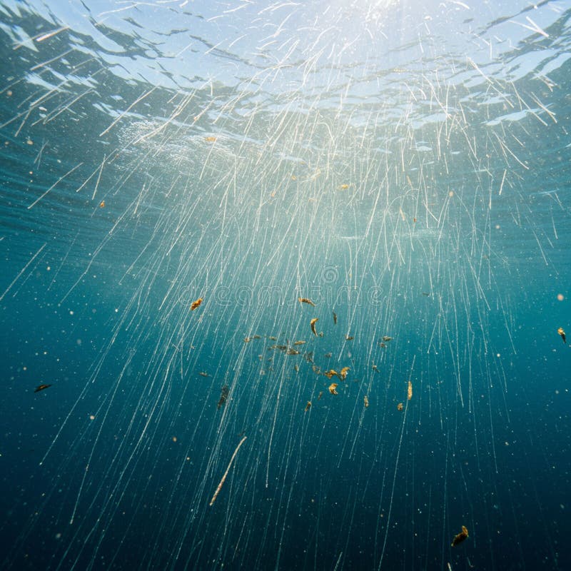 Sunlight Streams through the Water, Creating Bright Linear Patterns ...