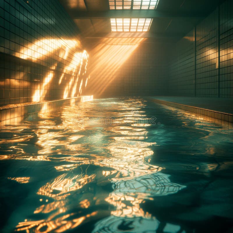 Sunlit Indoor Pool Reflections Water Light Stock Photos - Free ...