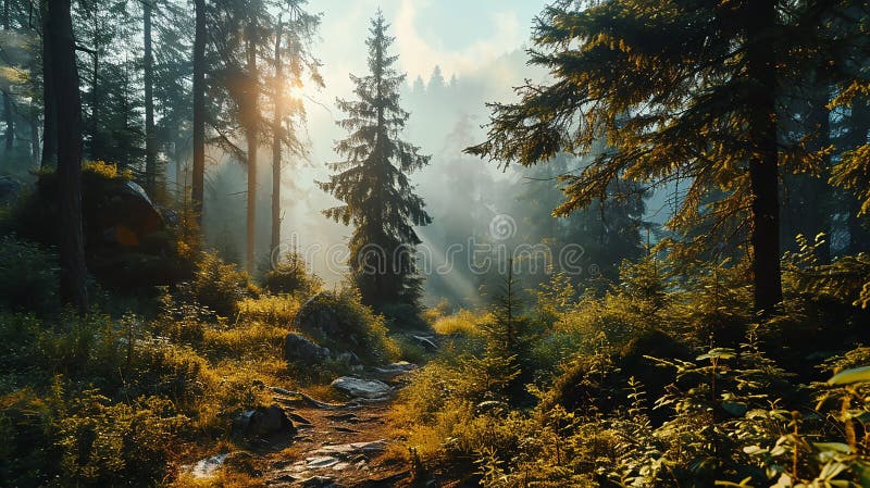 Beautiful rays sunlight stock illustration. Illustration of botanical ...