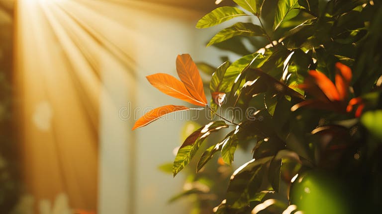 Sunlight through Trees, Realistic, Cinematic Light, Sharp Focus. Stock ...