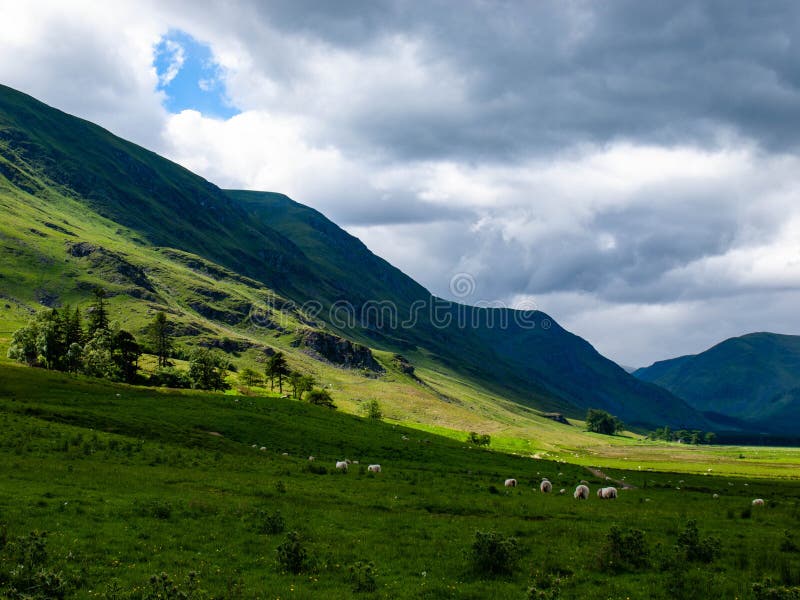 Sunlight in valley stock image. Image of steep, bright - 206054525