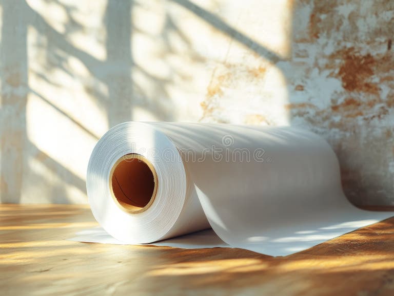 Sunlight on White Paper Roll, Printing Material, Large Format, Paper ...