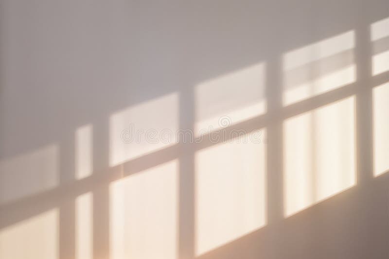 Sunlight through the Window with Shadow on White Wall. Abstract ...