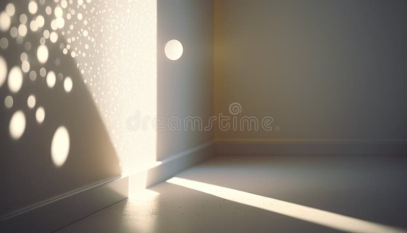 Sunlight through a Window. Soft Light Reflected into Corner. White ...
