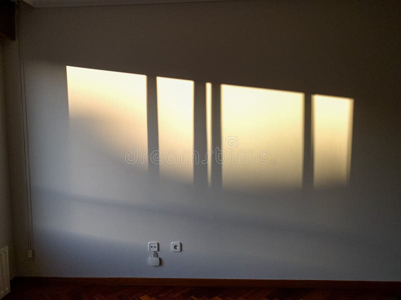Sunlight through a Window on a Wall Stock Image - Image of living ...