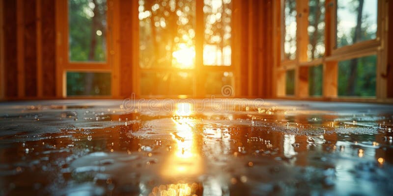 Sunlight through Windows in a New Construction House. Created by ...