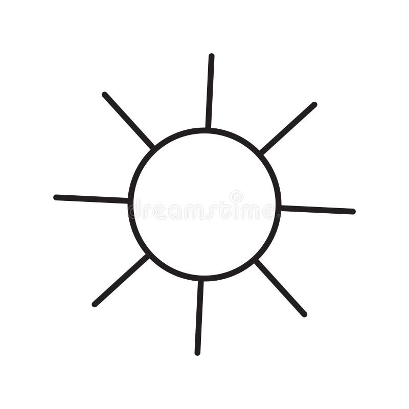 Sunline in Thin Line Black Color. Flat Simple Vector Symbols ...