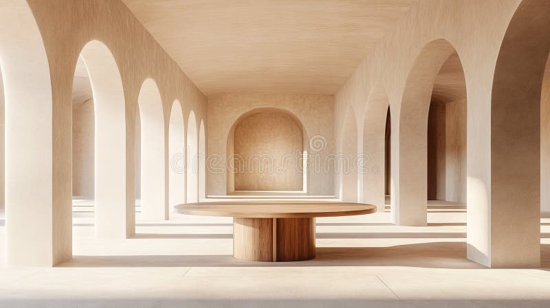 In the Sunlit Arched Hall, a Circular Platform Takes Center Stage ...