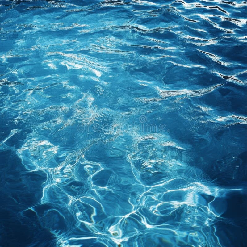 Tranquil Blue Ocean Waves with Sunlit Patterns Capturing Nature S ...