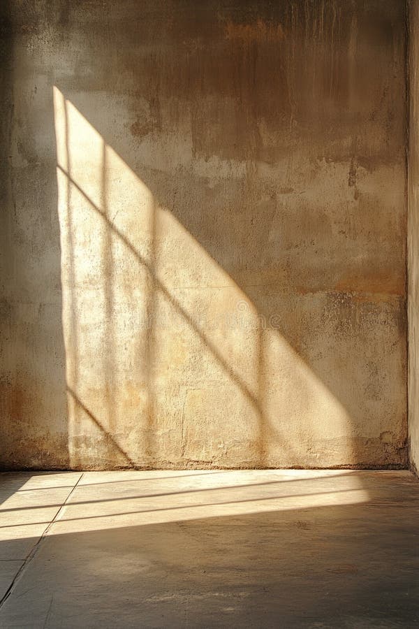 Sunlit Concrete Corner: a Minimalist Study in Light and Shadow Stock ...