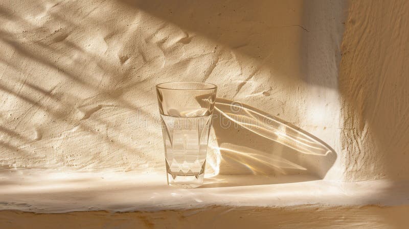 Composition with Transparent Glass Vase Casting Dynamic Shadows Stock Image - Image of pattern ...