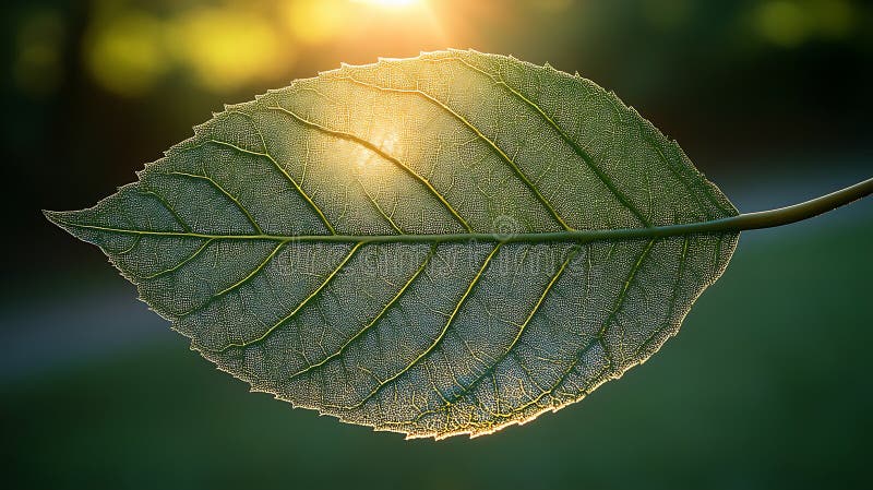 Sunlit Leaf Skeleton Displays Intricate Vein Structure Stock ...