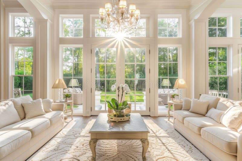 Sunlit Living Room with Ample Natural Light Pouring in through ...