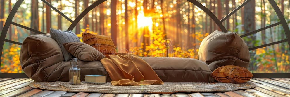 Sunlit Living Space with Natural Light Pouring in through Expansive ...