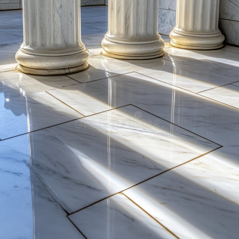 Sunlit Marble Floor Classical Columns Stock Photos - Free & Royalty ...