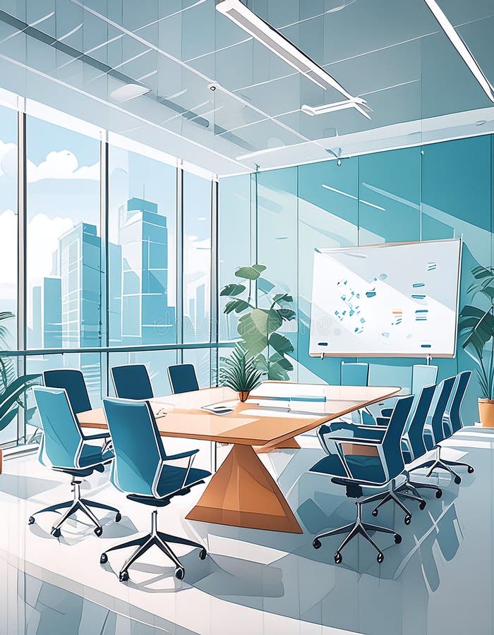 Conference Room Drawing Stock Illustrations – 1,443 Conference Room ...