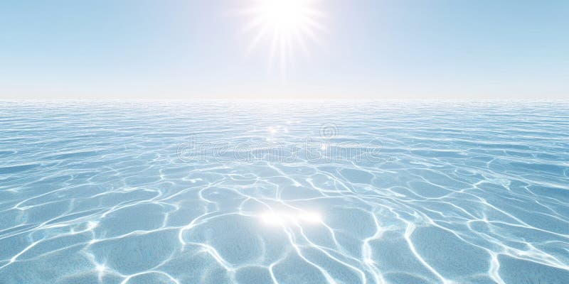 Sunlit Ocean Surface in Stunning Ultra Realistic Clarity Stock ...