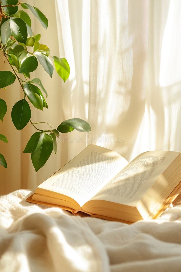 Open Book Calm Scene Sunlight Plant Beige Stock Photos - Free & Royalty ...