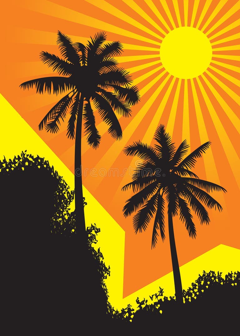 Skyline Palm Trees Stock Illustrations – 8,552 Skyline Palm Trees Stock ...