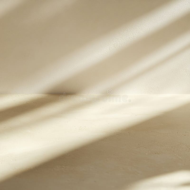 Sunlit Shadows Minimalist Beige Wall Smooth Surface Stock Photos - Free ...