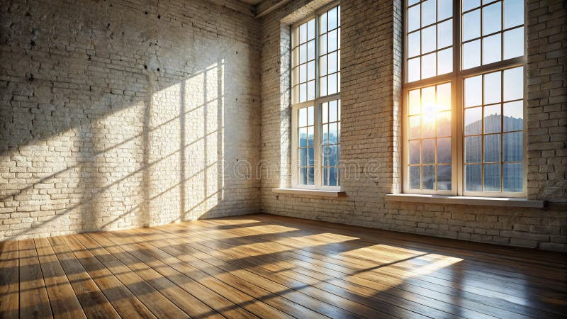 Sunlit Simplicity an Empty Room Radiates Calm with Natural Light ...