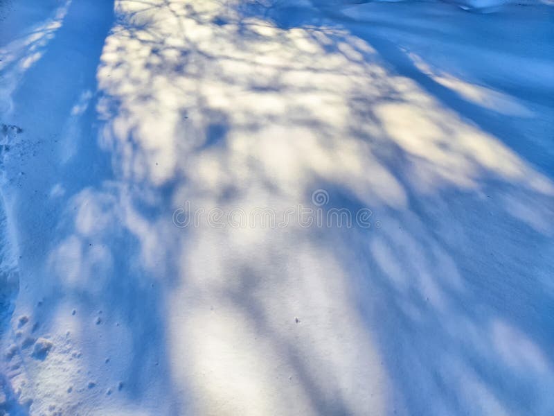 Sunlit Snow with Shadow Patterns and Blur Effect. Shadows Dapple Sun ...