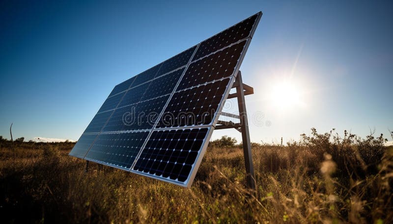 Sunlit Solar Panel Powers Sustainable Energy for Modern Industry and ...