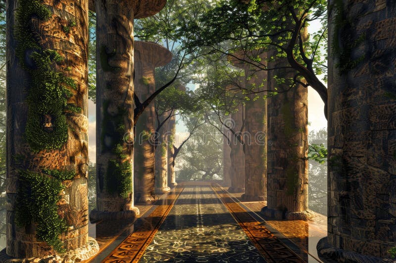 Columns Forest Stock Illustrations – 1,298 Columns Forest Stock ...