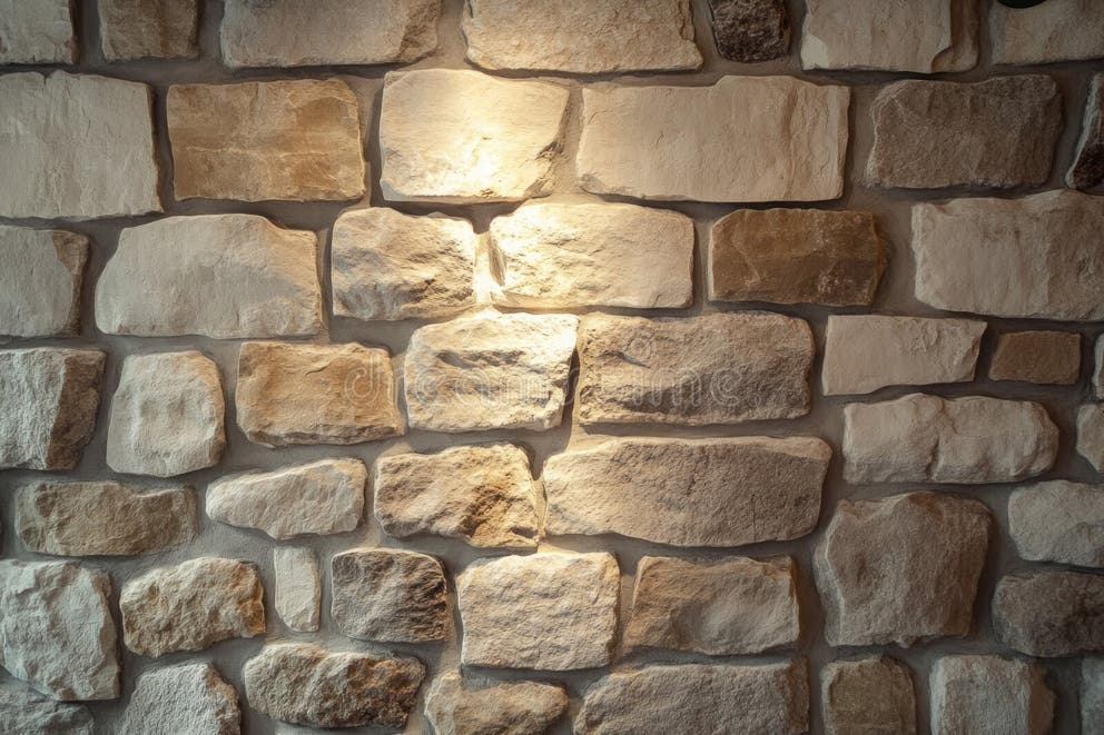 Sunlit Stone Wall Texture in Outdoors Setting. Neural Network AI ...