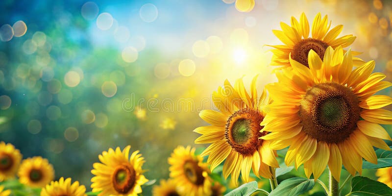 Sunlit Summer Blooms a Vibrant Abstract Background Design for Creative ...