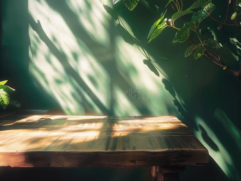 Sunlit Table and Shadows stock photo. Image of natural - 363088826
