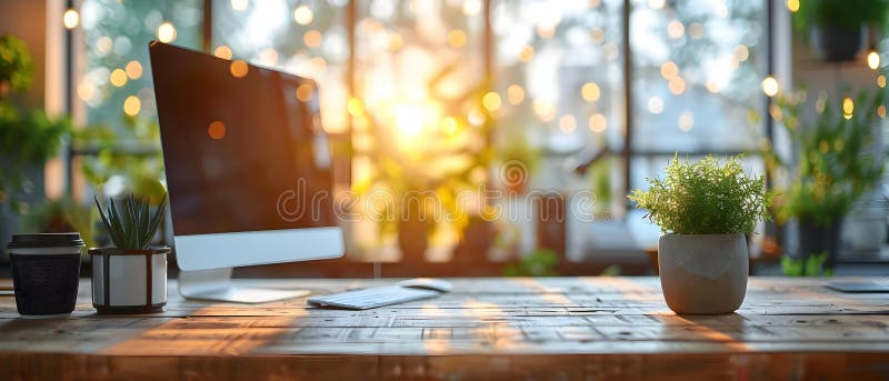 Concept TechSavvy Workspace, Sunlit Sunlit TechSavvy Workspace with a ...