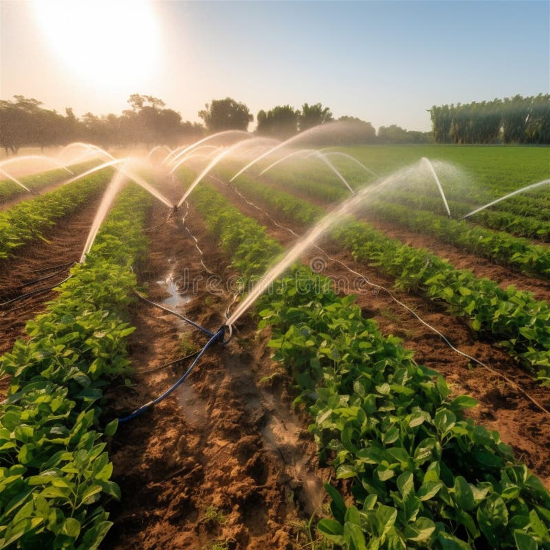 A Sunlit Vegetable Field in a Rural Area. Stock Photo - Image of scene ...