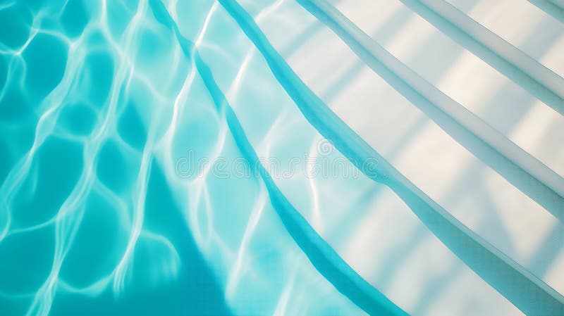 Sunlit Water in a Pool Creates Mesmerizing Patterns and Reflections ...