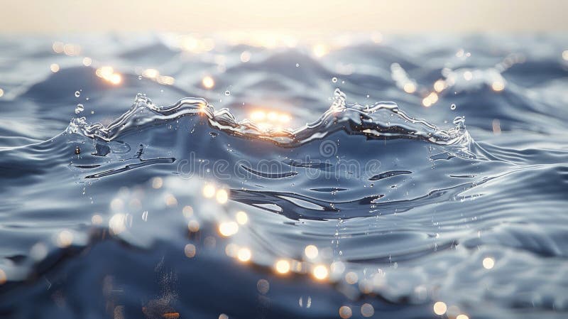 Sunlit Water Ripples stock photo. Image of background - 318257072