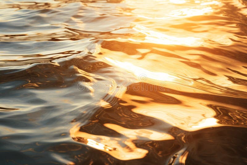 Sunlit Water Ripples Creating a Dynamic Play of Light Stock ...
