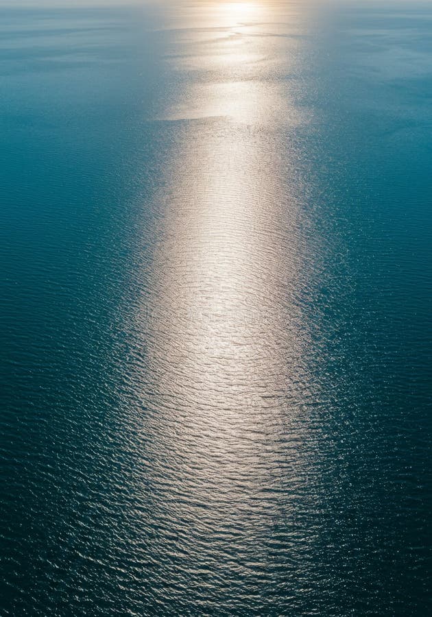 Sunlit Water Surface Reflection Stock Illustration - Illustration of ...