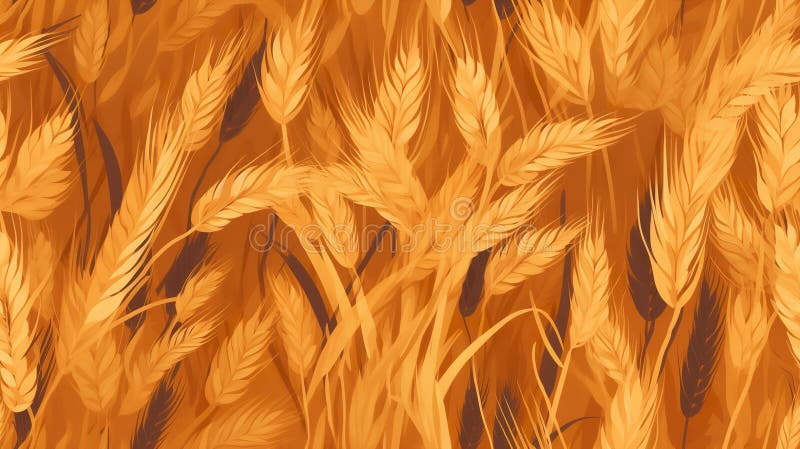 Sunlit Wheat Field Gentle Texture Stock Illustration - Illustration of ...