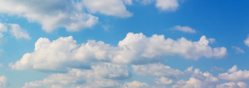 Sunlit White Clouds in the Blue Sky Stock Photo - Image of cloudy ...