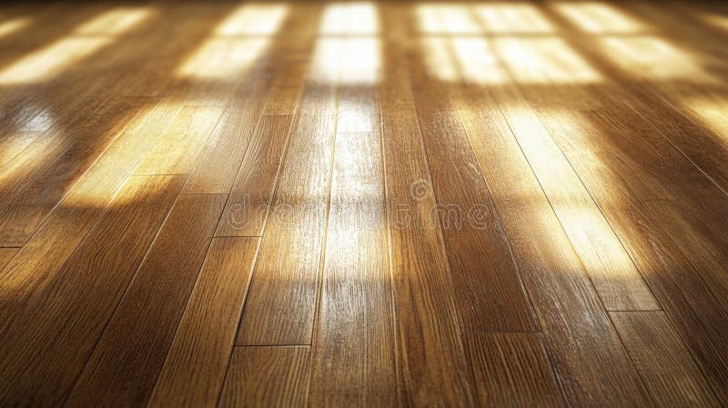 Sunlit Wooden Floor with Warm Shadows for Interior and Architecture ...
