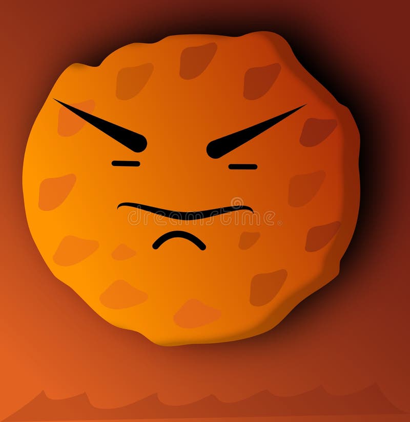 The sunn is angry stock illustration. Illustration of icon - 213858245