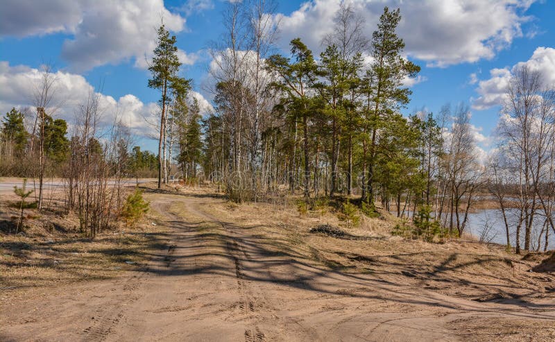 Sunny April day stock photo. Image of cold, water, season - 91743286