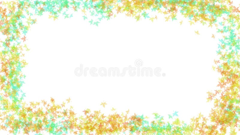 Sunny Autumn Maple Leaves Frame Design Photo Stock Illustration ...