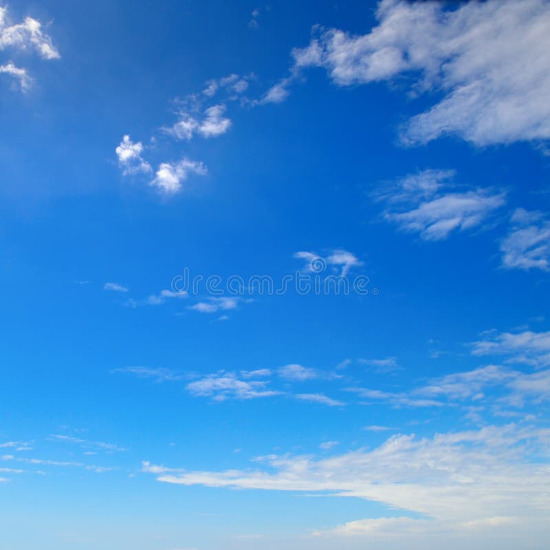 Sunny Background, Blue Sky and White Clouds Stock Image - Image of ...