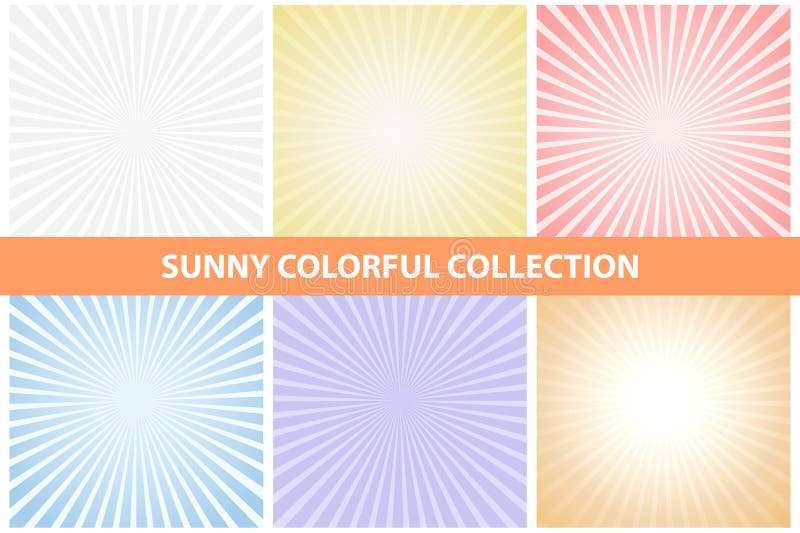 Sunny Backgrounds. Colorful Collection. Stock Vector - Illustration of ...