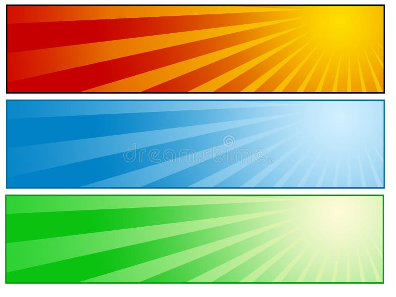 Sunny banner set stock illustration. Illustration of head - 6233829