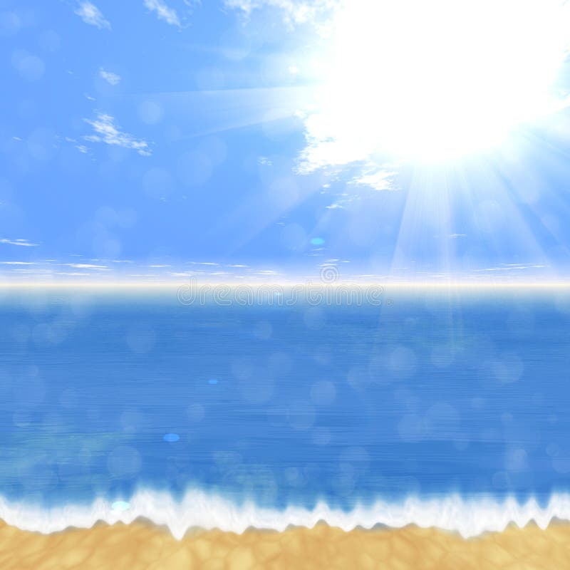 Sunny beach background stock illustration. Illustration of peace - 31093144