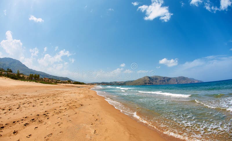 Sunny beach, Crete stock photo. Image of fantastic, crete - 72381406